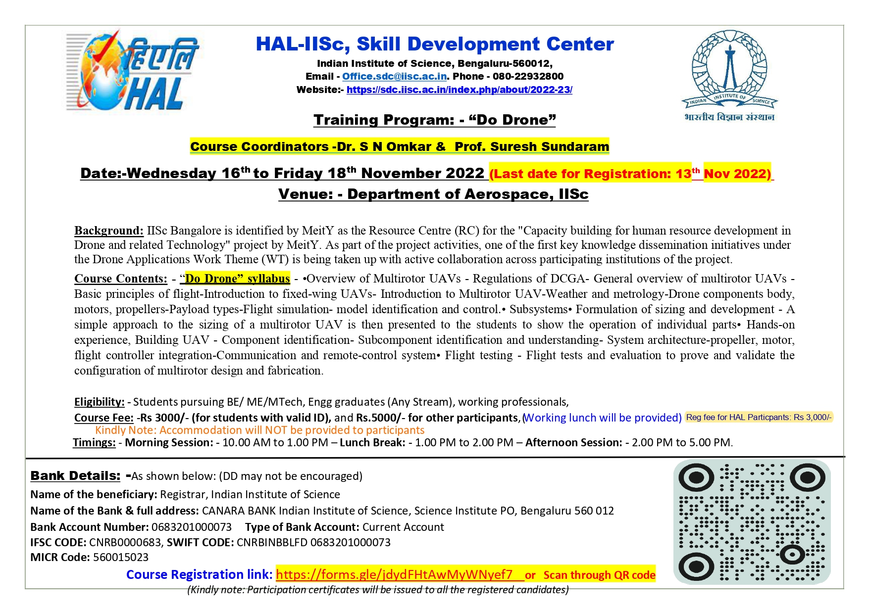 Training Program “Do Drones” – Skill Development Centre (SDC)