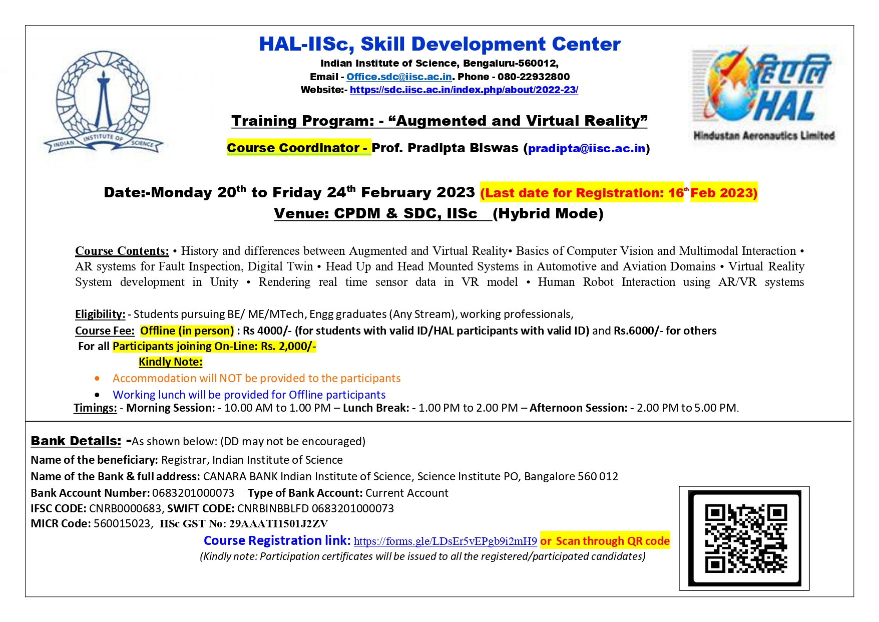 Training Program On Augmented And Virtual Reality Skill Development